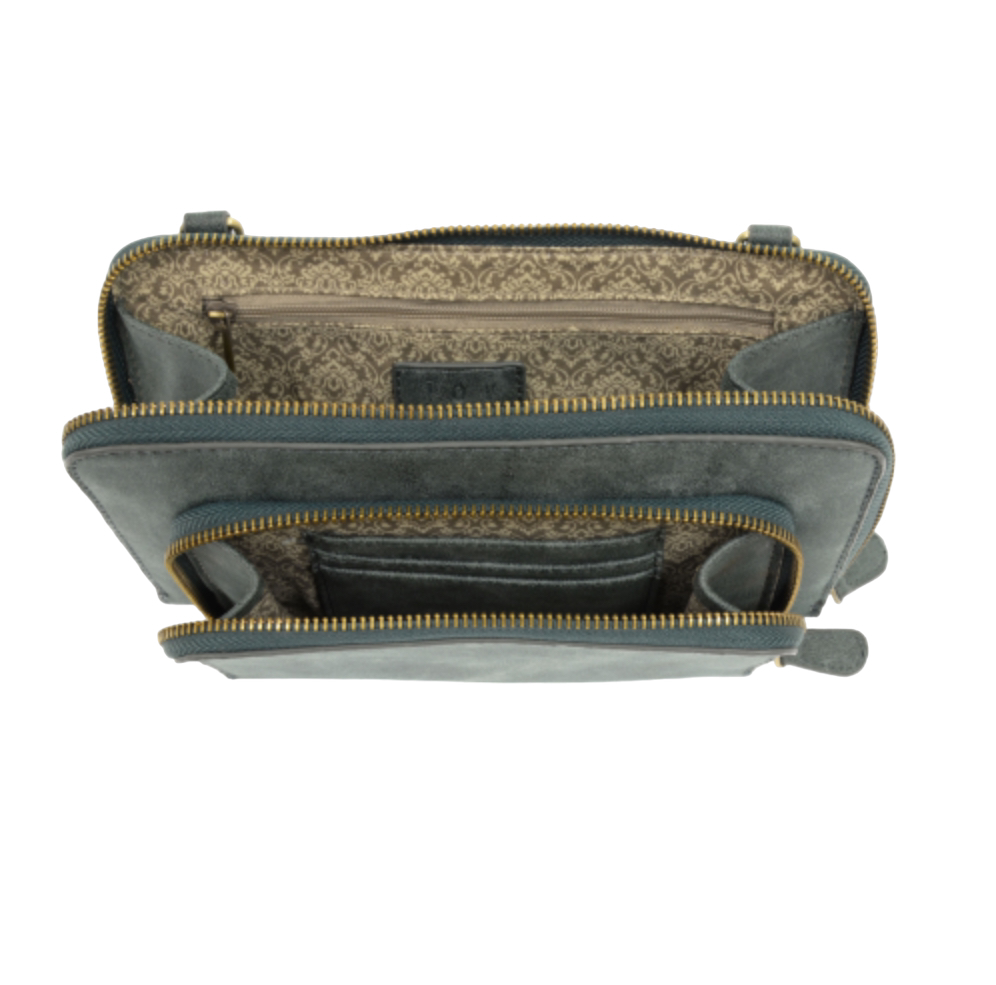 JOY SUSAN CONVERTIBLE ZIP AROUND - CYAN - 6th Street Fashions and Footwear
