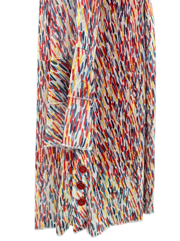 Multiples Print Mesh Open Cardigan 6th Street Fashions And Footwear
