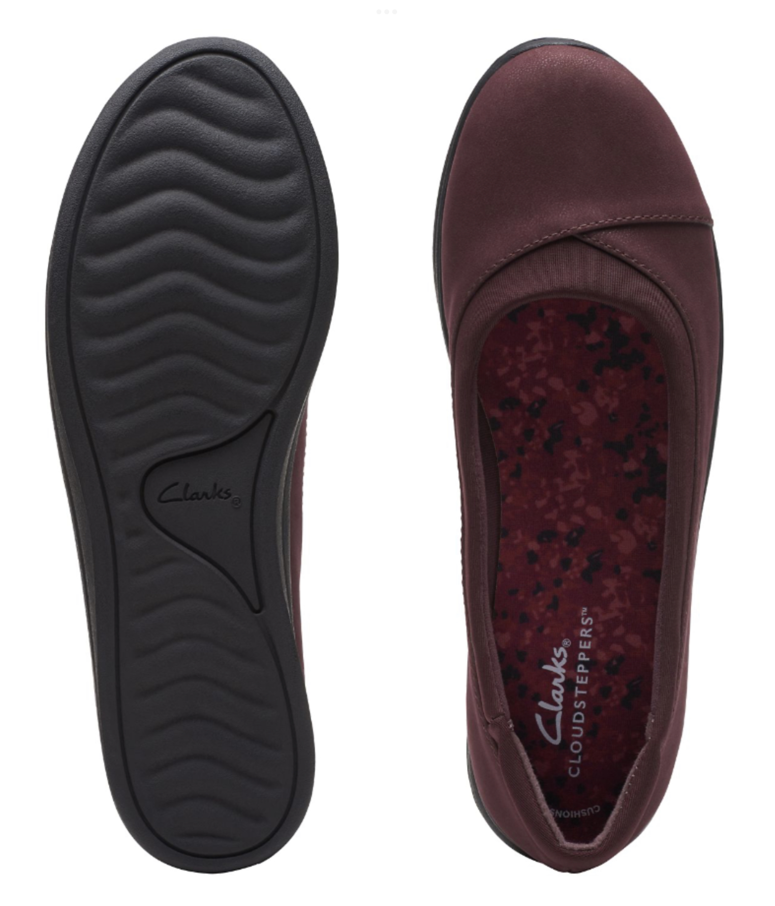 CLARKS BREEZE AYLA BURGUNDY - 6th Street Fashions and Footwear