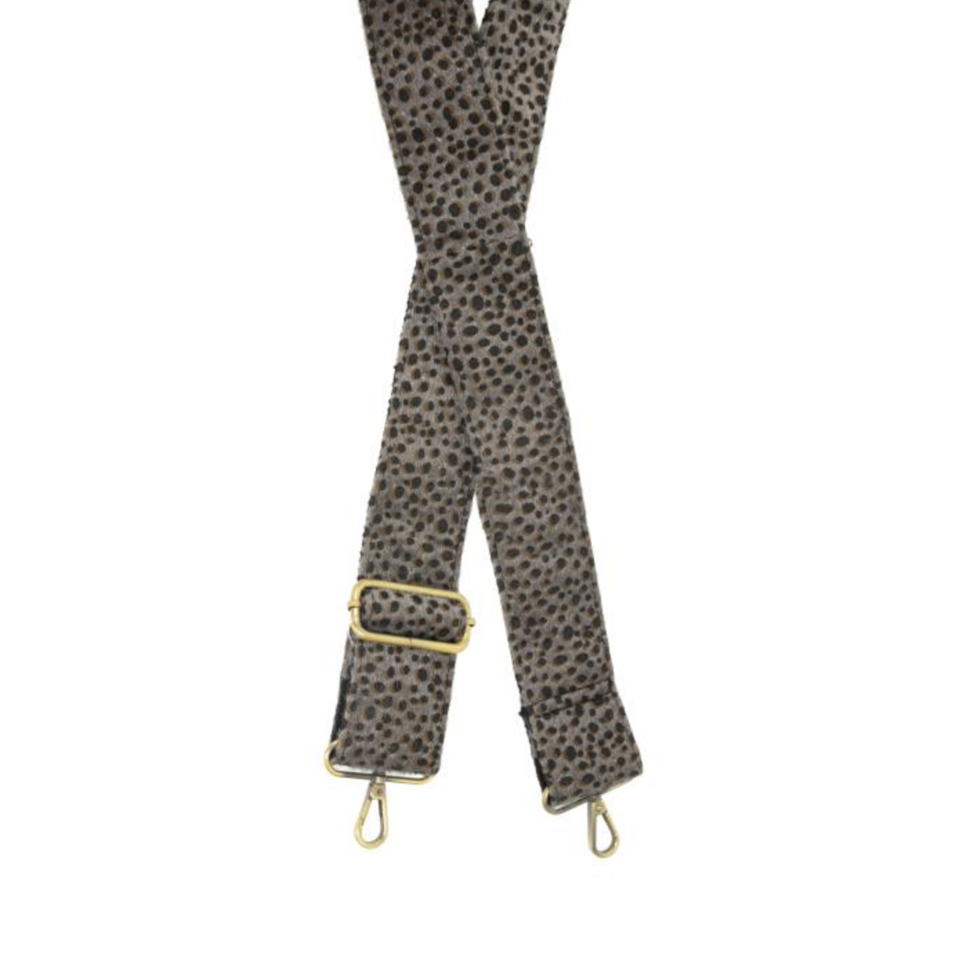 JOY SUSAN 2"GREY LYNX FUR GUITAR STRAP - 6th Street Fashions and Footwear