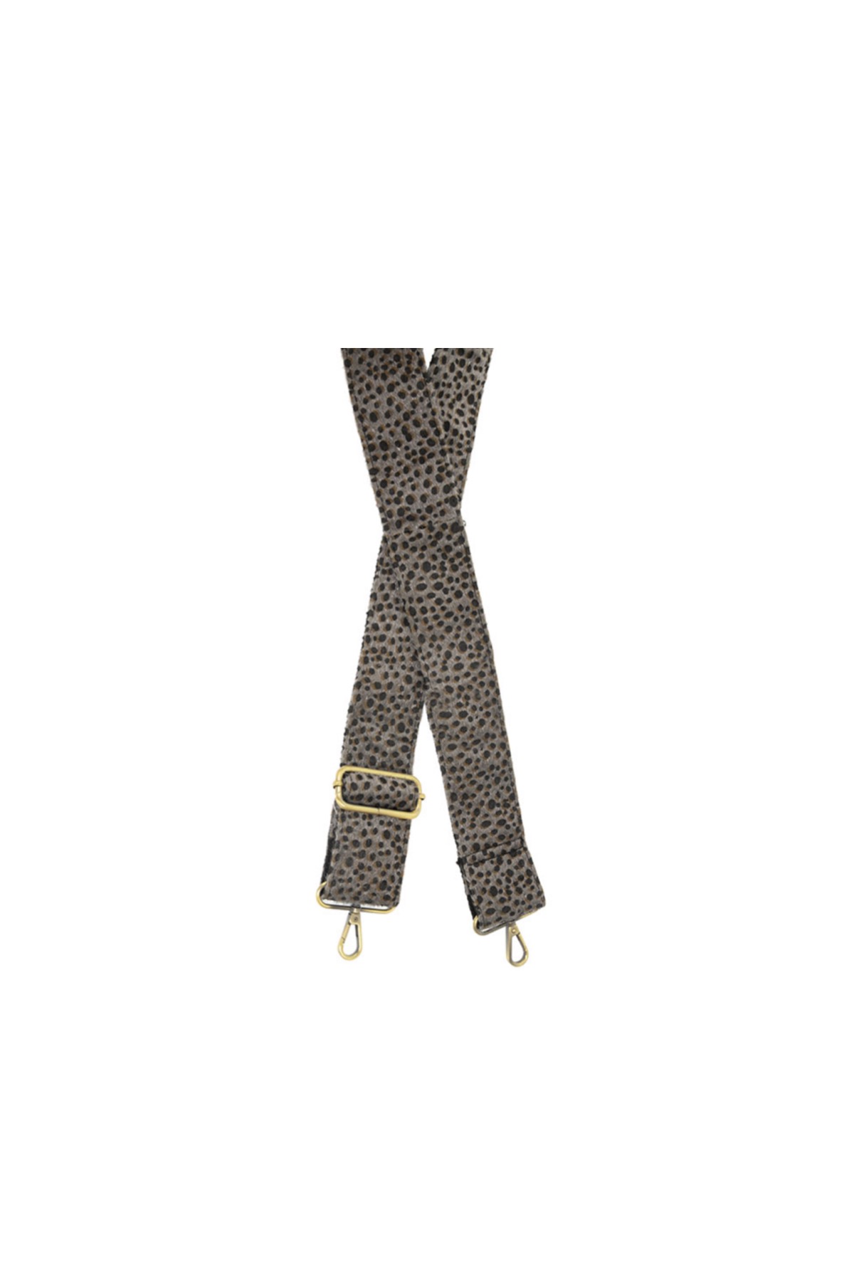 JOY SUSAN 2"GREY LYNX FUR GUITAR STRAP - 6th Street Fashions and Footwear